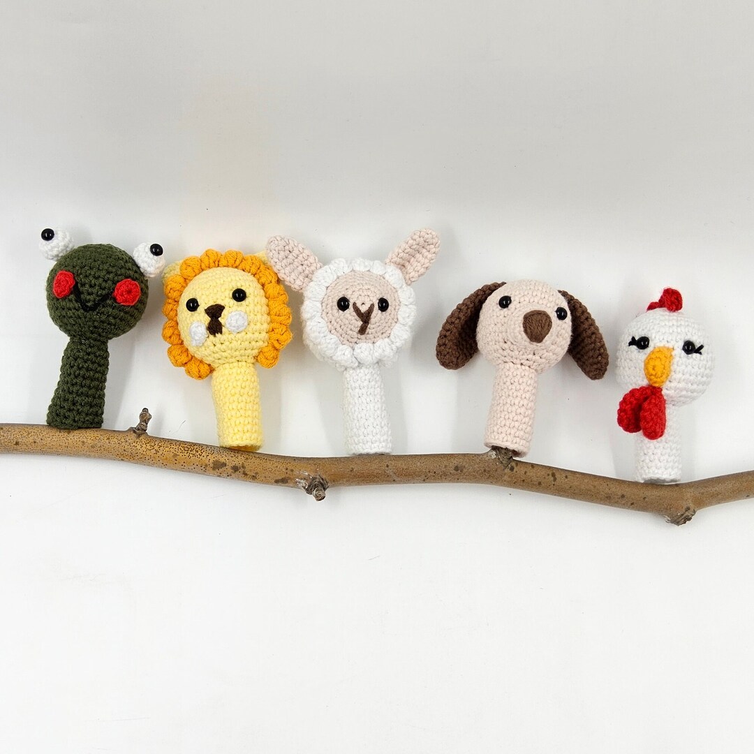 Finger Puppet Set of 5 Crochet Finger Puppets Handmade Finger Puppets ...
