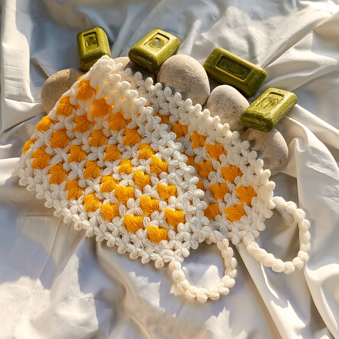 Handmade Bath Fiber | Knitted Bath Fiber | Shower Washcloth | Crochet ...