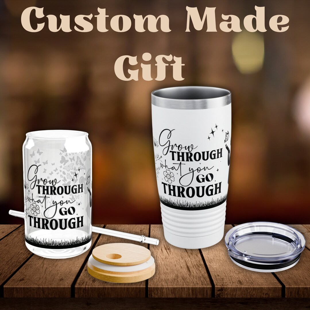 Fancy Iced 16oz Beverage Cup | Bamboo Lid and Straw | Stainless Steel ...