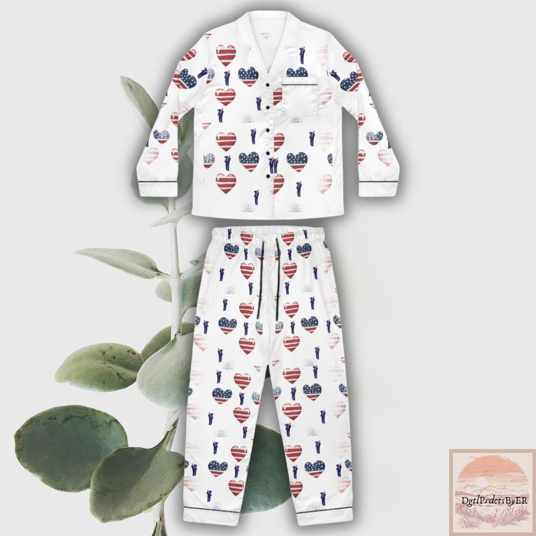 Trump 2024 Satin Pajamas, MAGA Political Pajamas, Pro-republican ...