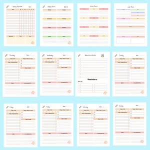 Homeschool Printable Planner, 73 Pg 2024/2025 Student Daily Schedule ...