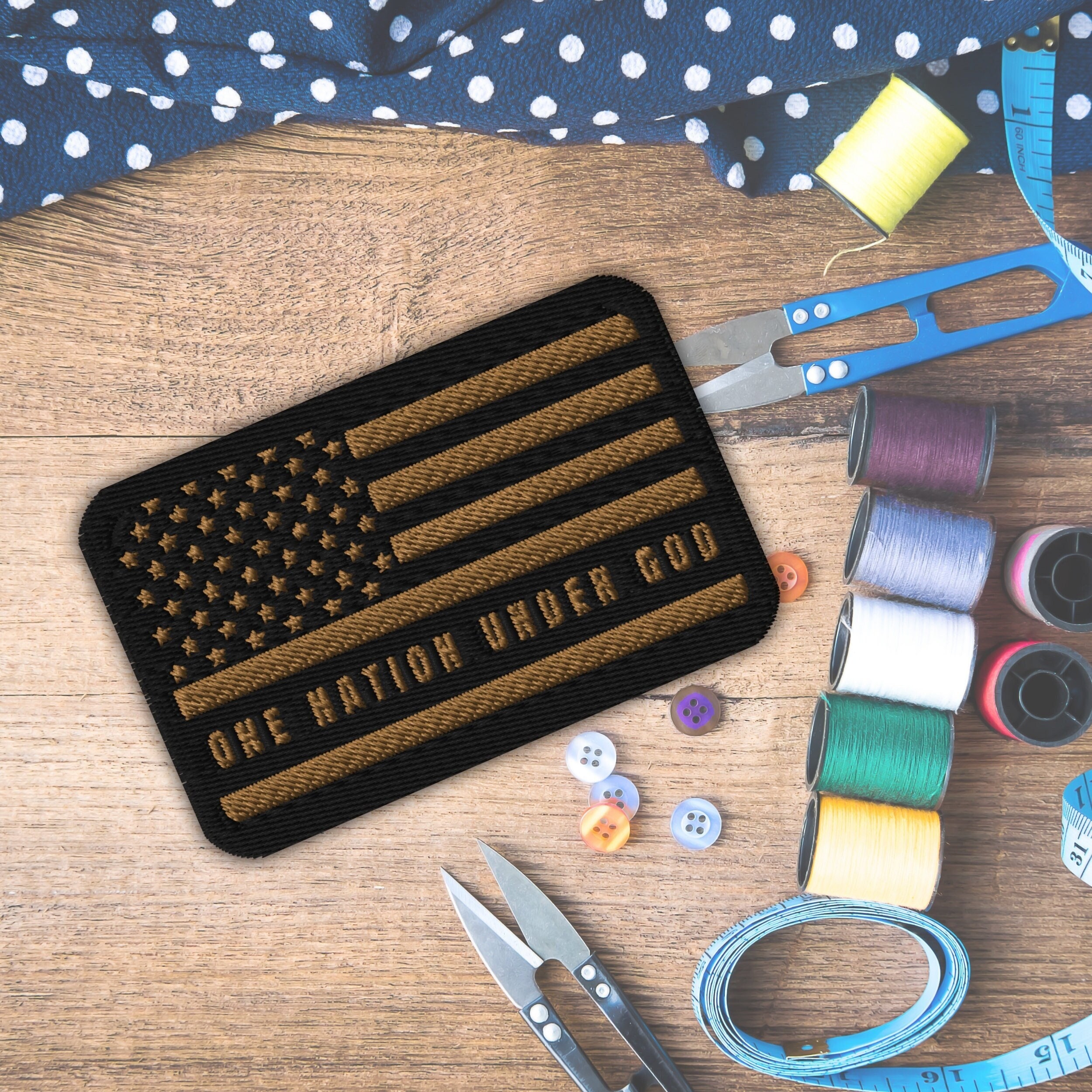 Custom Embroidered Patch, Rectangle Size 3.5 X 2.25 USA Flag Patch ...