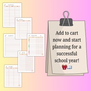 Homeschool Printable Planner, 73 Pg 2024/2025 Student Daily Schedule ...