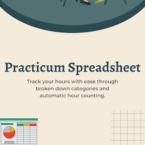 Counselling Practicum Hours Spreadsheet Tracker With Automatic Counting ...