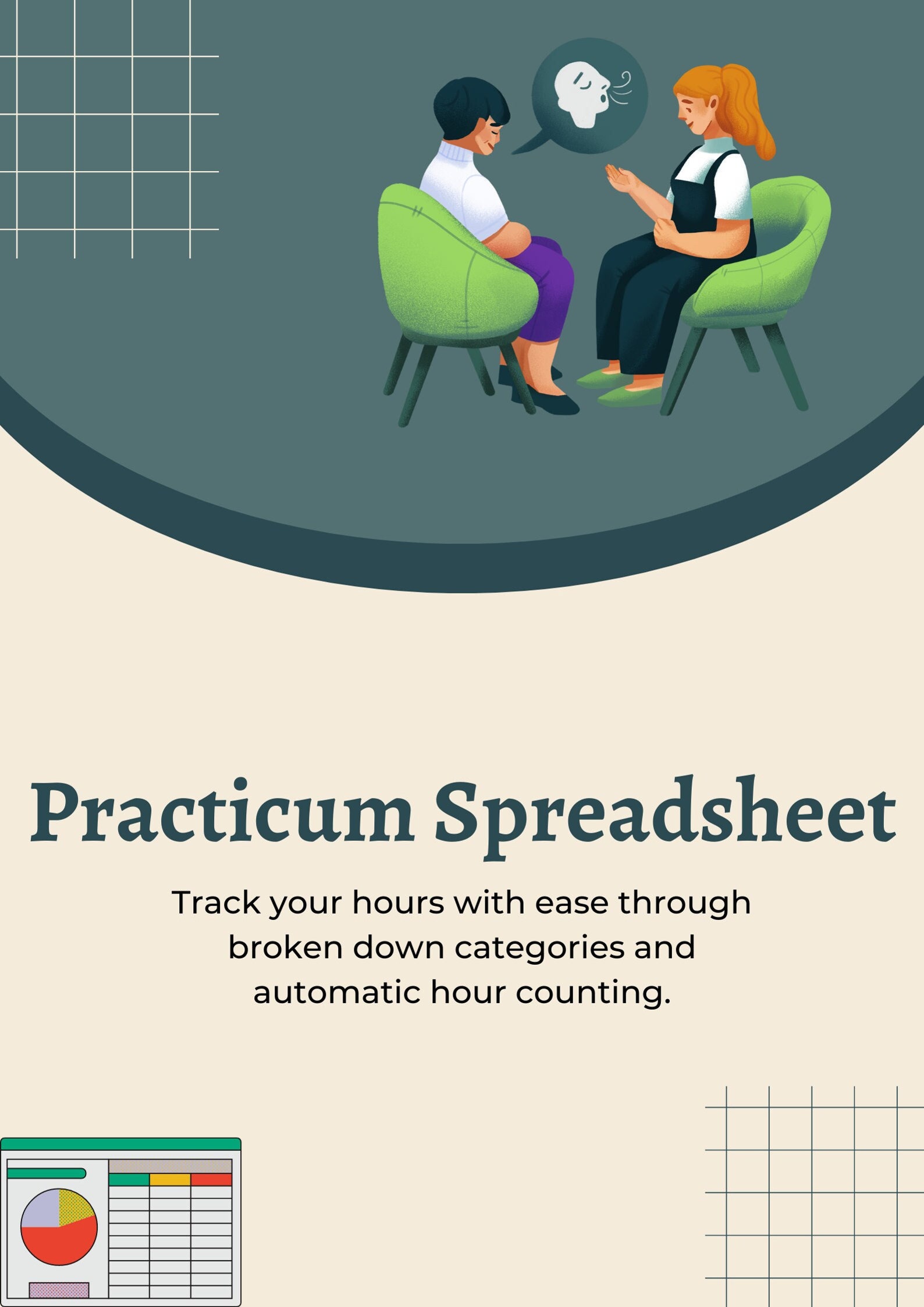 Counselling Practicum Hours Spreadsheet Tracker With Automatic Counting ...