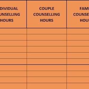 Counselling Practicum Hours Spreadsheet Tracker With Automatic Counting ...