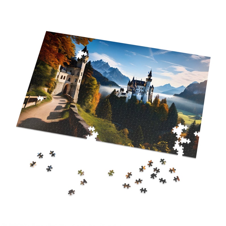 1000 Piece Neuschwanstein Castle, German Jigsaw Puzzle Fairytale-like ...