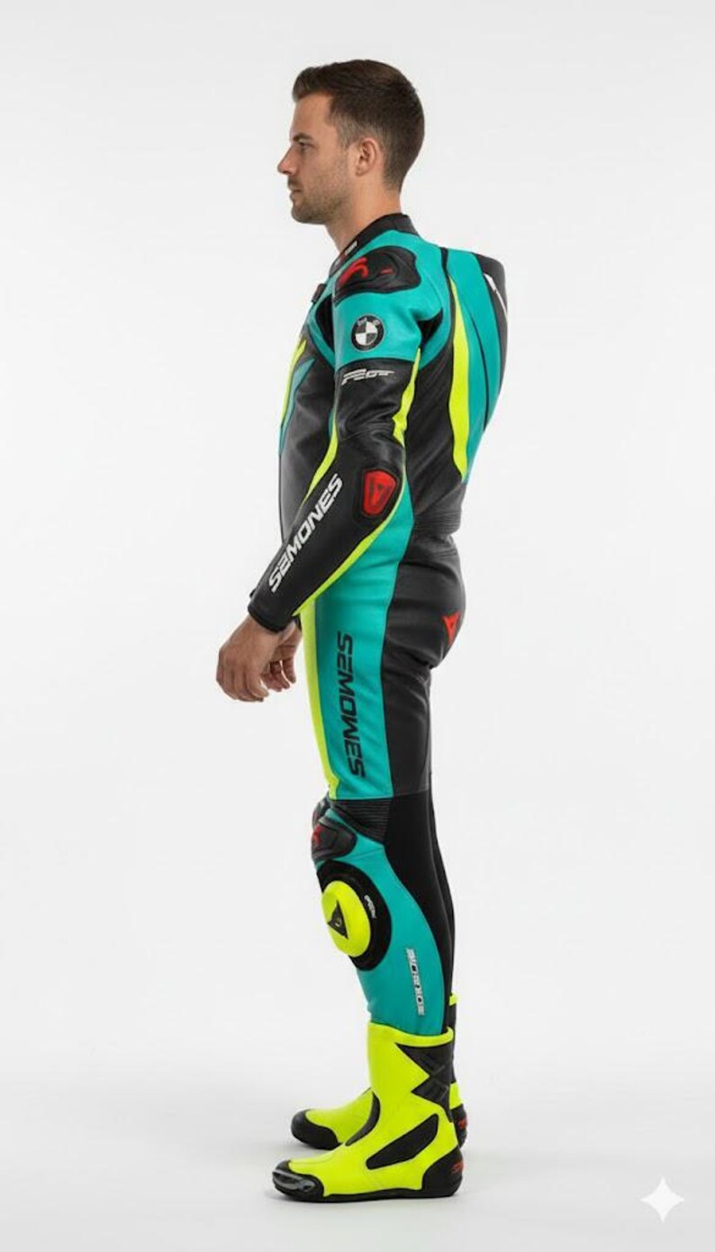 Men’s One Piece Motorcycle Racing Suit – Protective Leather Riding Suit ...