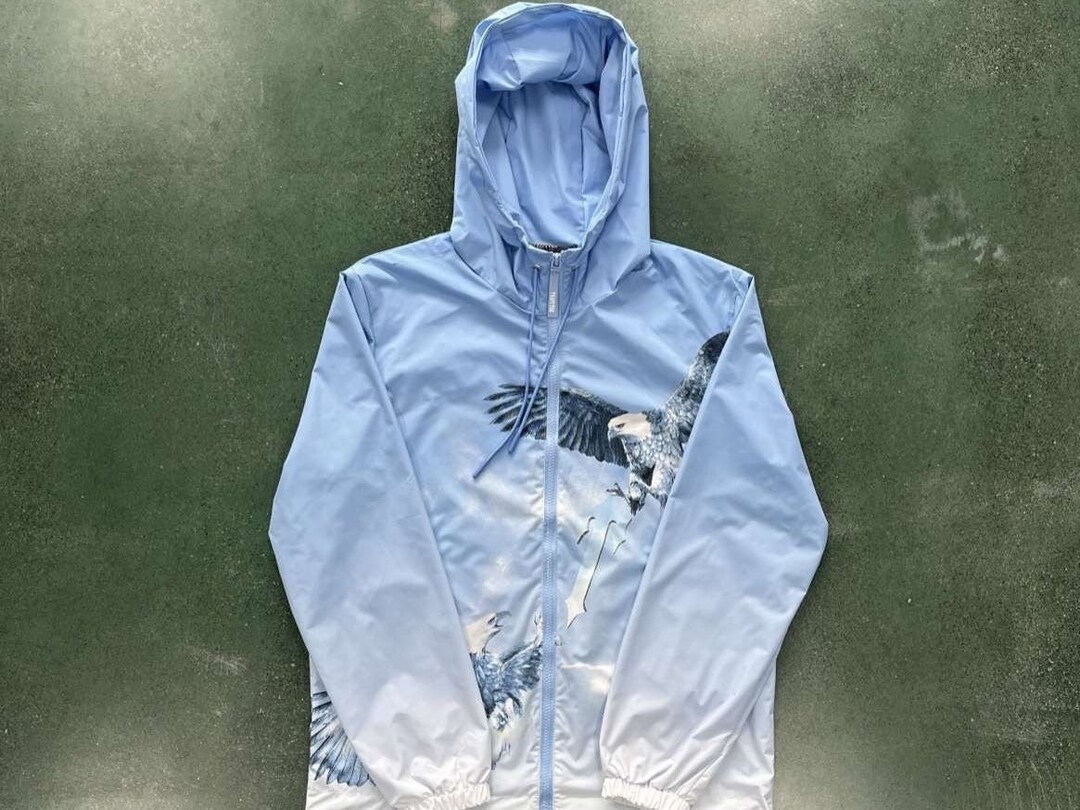 Trapstar Eagle Windbreaker Jacket Ice Blue Colourway - Etsy