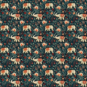 Seamless Patterns of Enchanting Thai Elephants - Mystical Tales From ...