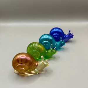Small 2.75" Custom Order Resin Snail - Etsy