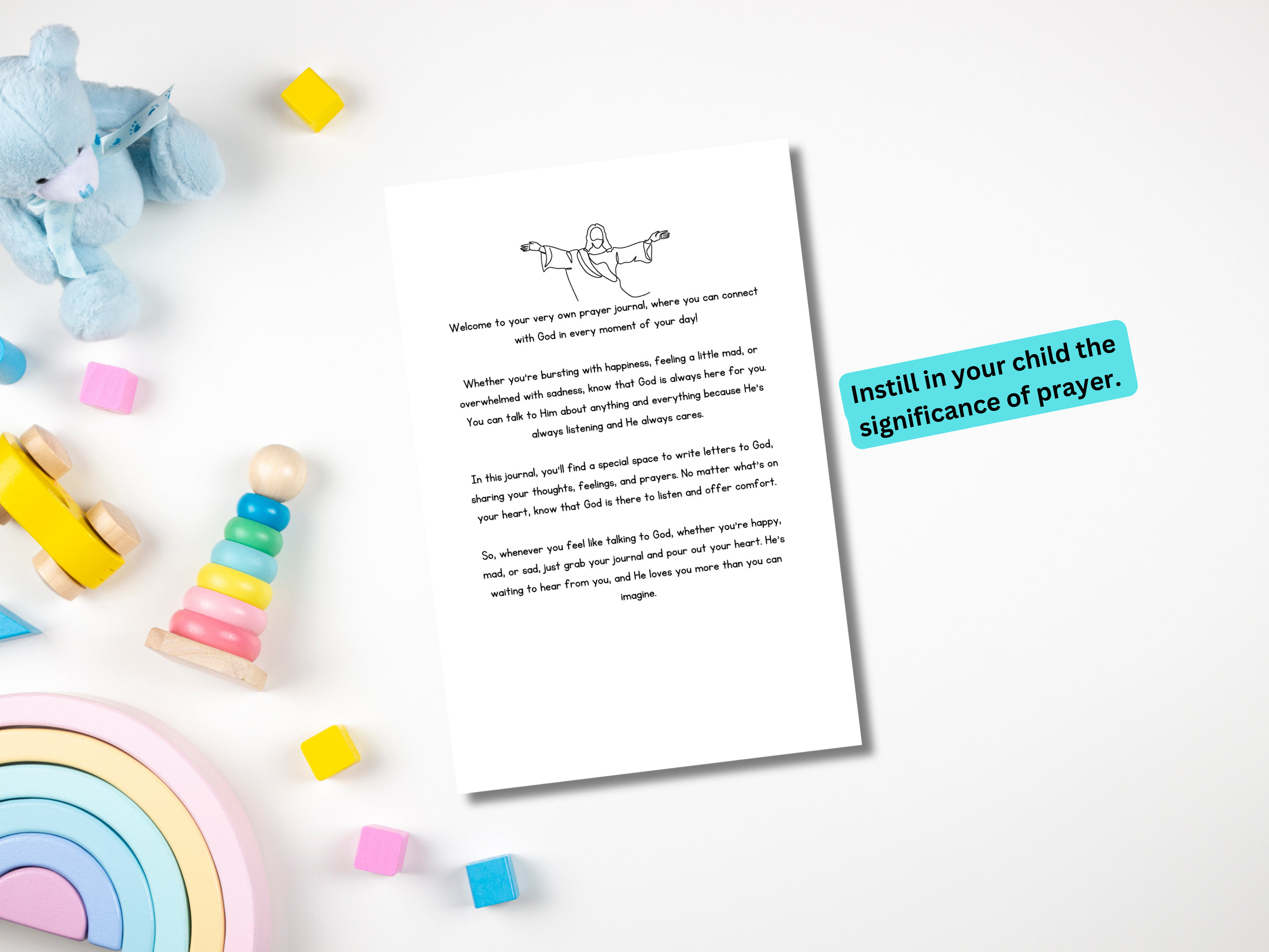 Kids Prayer Journal Printable PDF, Childrens Prayer Journal, Kids Bible ...