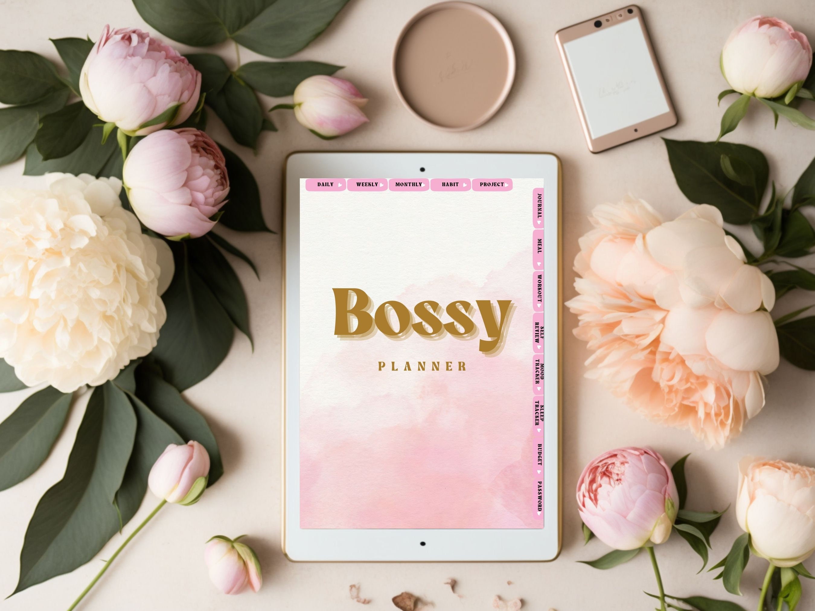 Bossy Digital Planner, Girl Boss Digital Planner, Digital Journal for a ...