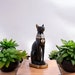 Goddess Bastet Cat / Unique Statue of Black Cat With Scarab / Symbols ...