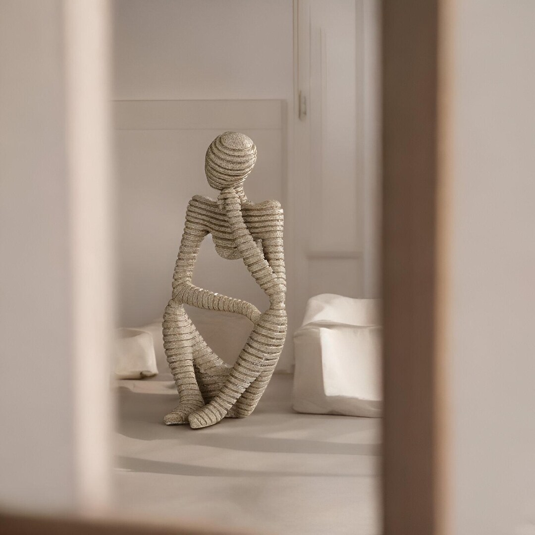 Unique Abstract Statue / Thinker Statue / Resin Abstract Thinker ...