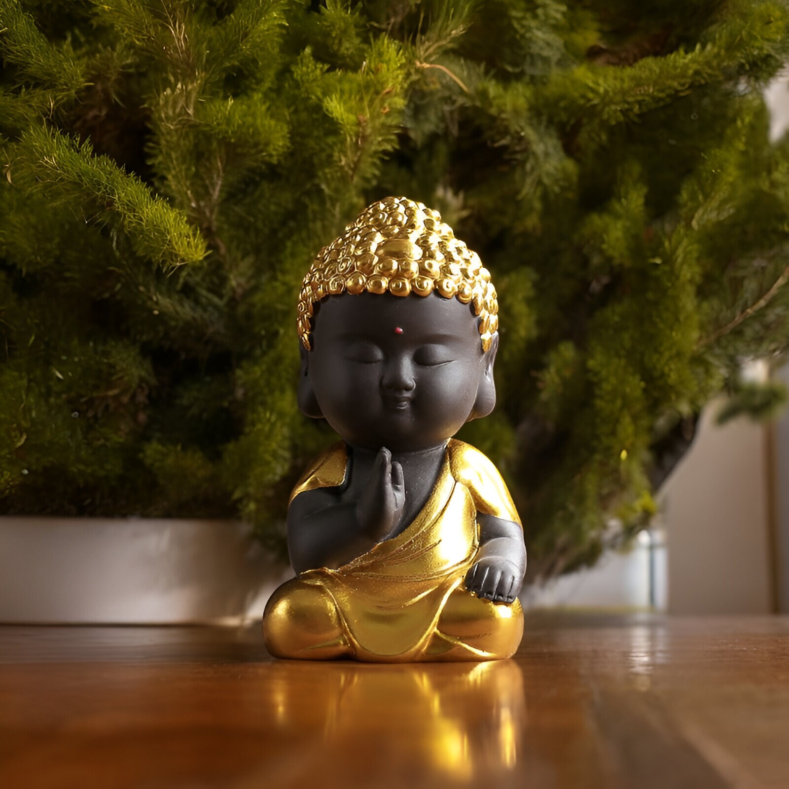 6 Ceramic Zisha Buddha Statues, Tea Tray Decoration, Little Ceramic ...