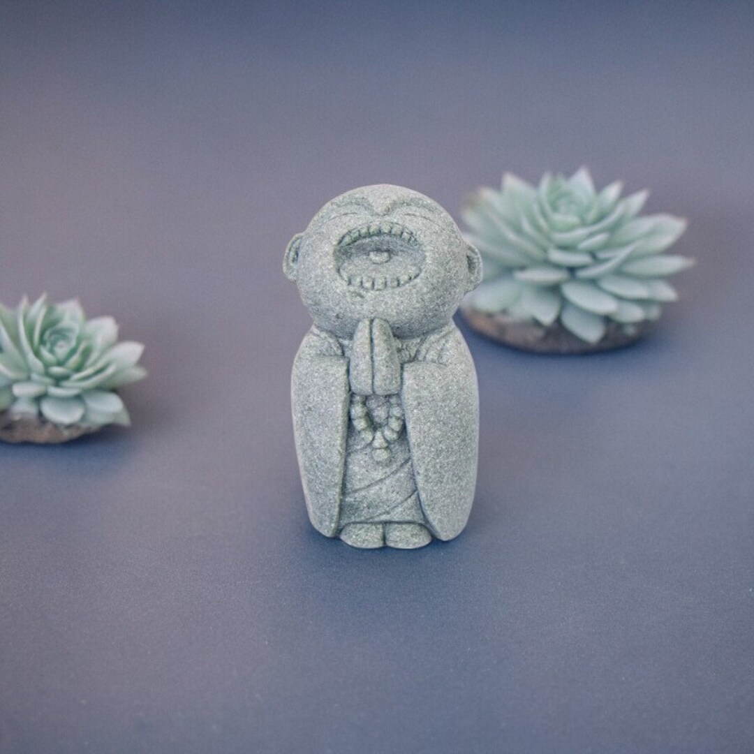 Cute Jizo Statue, Perfect Sandstone Little Jizo Statue, Cute Buddha ...