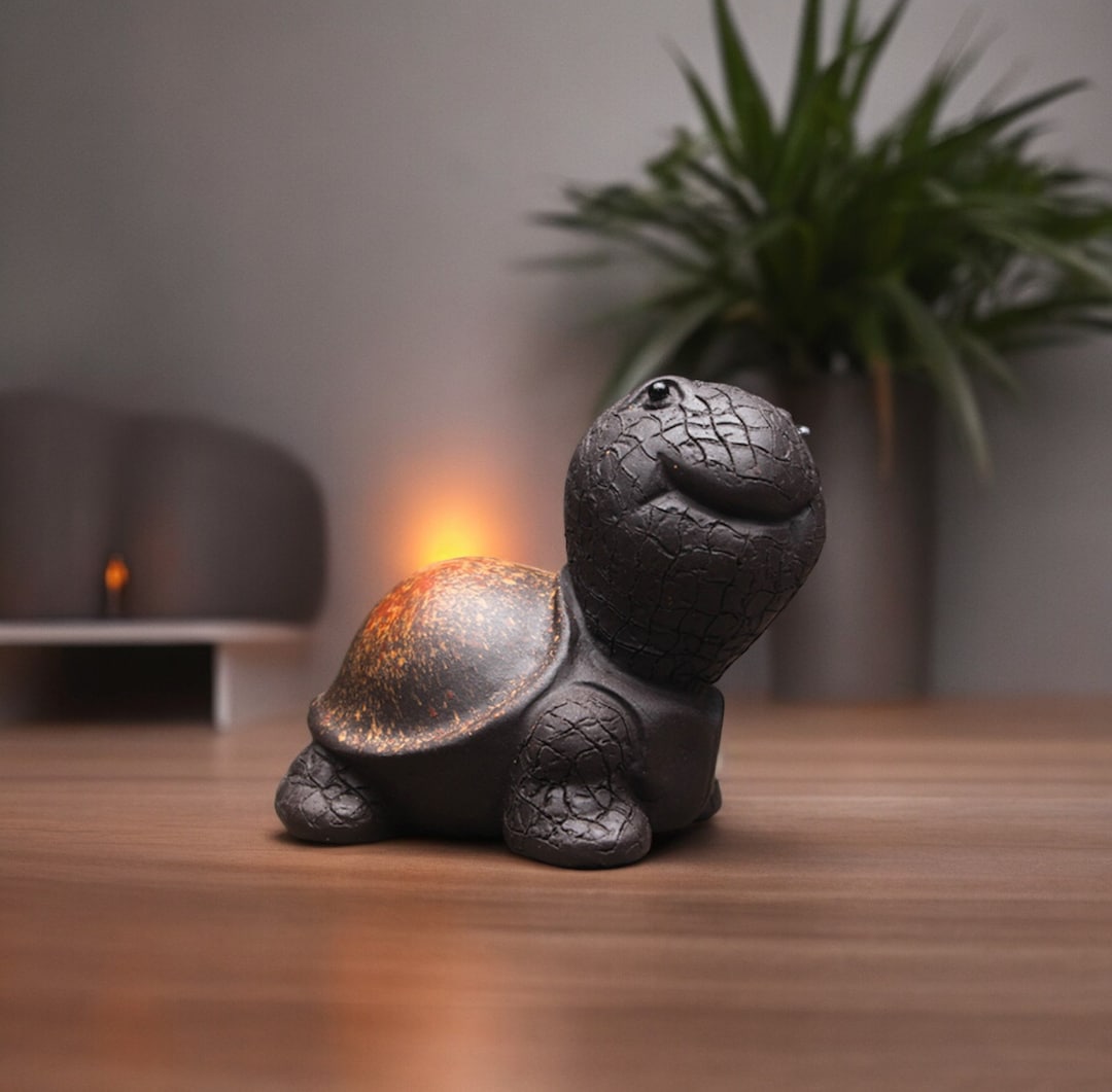Happy Turtle Tea Pet Statue, Cute Zisha Turtle Statue, Little Turtle ...