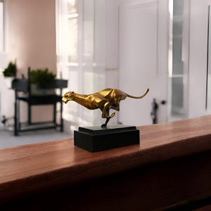 Beautiful Leopard Statue / Metal Statue of Running Leopard / Luxury ...