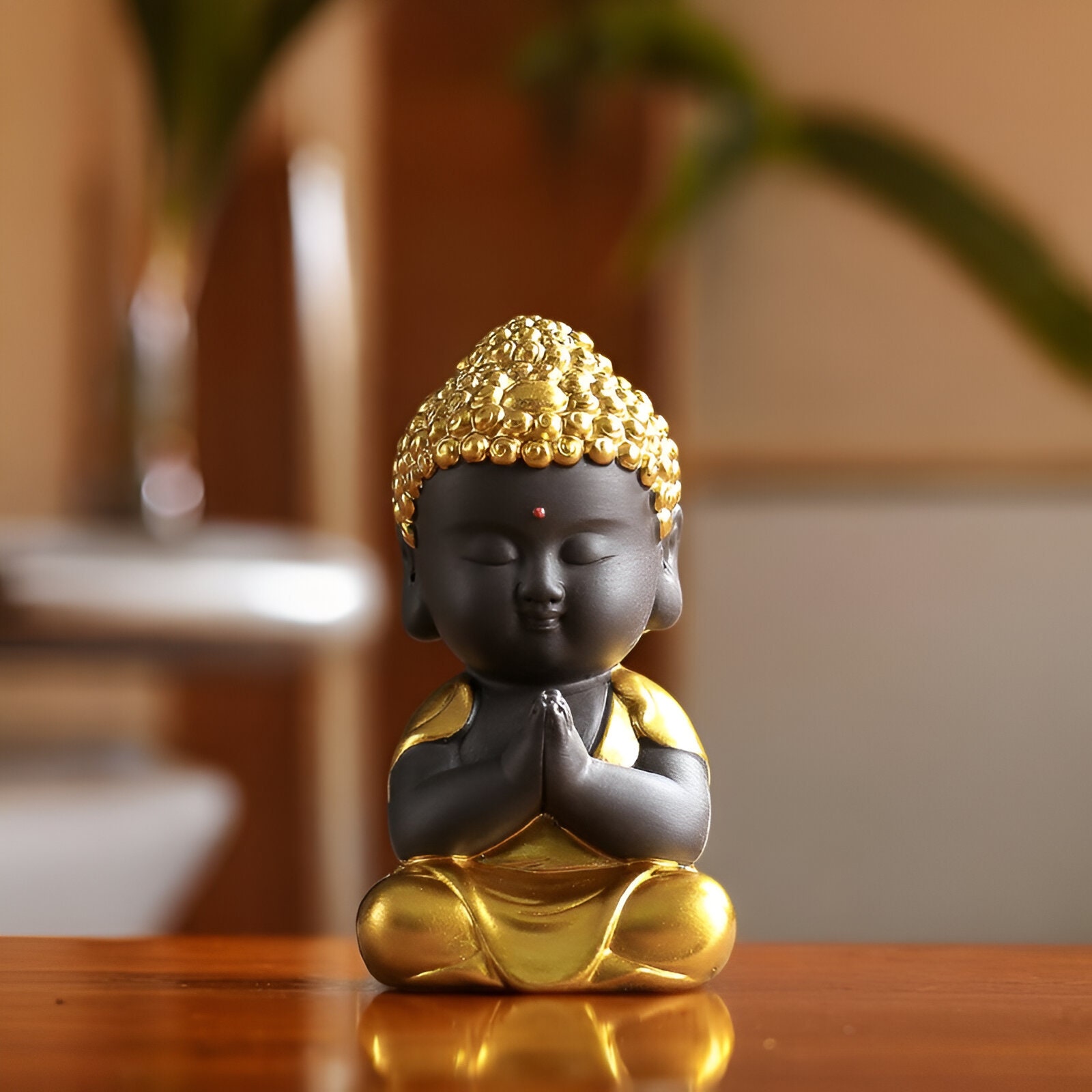 6 Ceramic Zisha Buddha Statues, Tea Tray Decoration, Little Ceramic ...