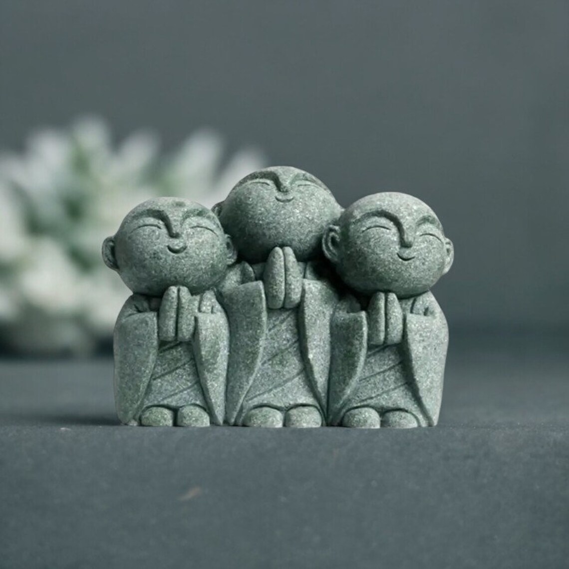 Group of Jizo Monks Praying, Perfect Sandstone Little Jizo Statue, Cute ...