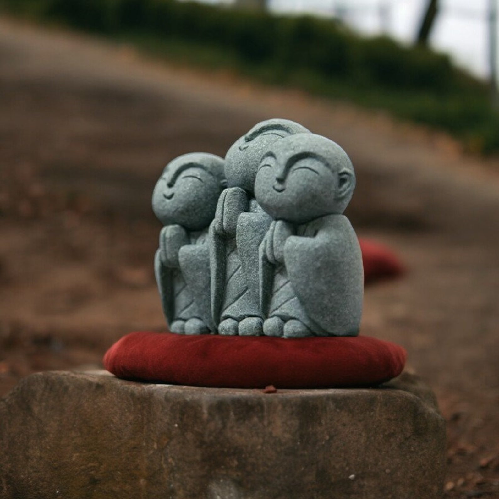 Group of Jizo Monks Praying, Perfect Sandstone Little Jizo Statue, Cute ...
