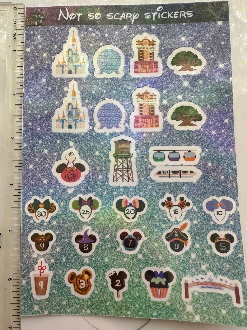 Disney Theme Park Planning Halloween Party MNSSHP Stickers for Happy ...