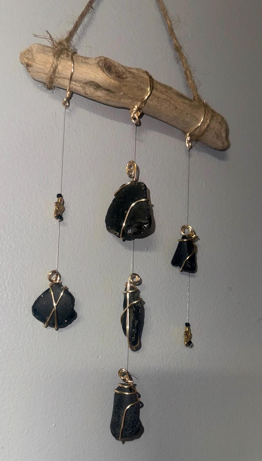 Rare Black (pirate Glass) Sea Glass Suncatcher - Etsy