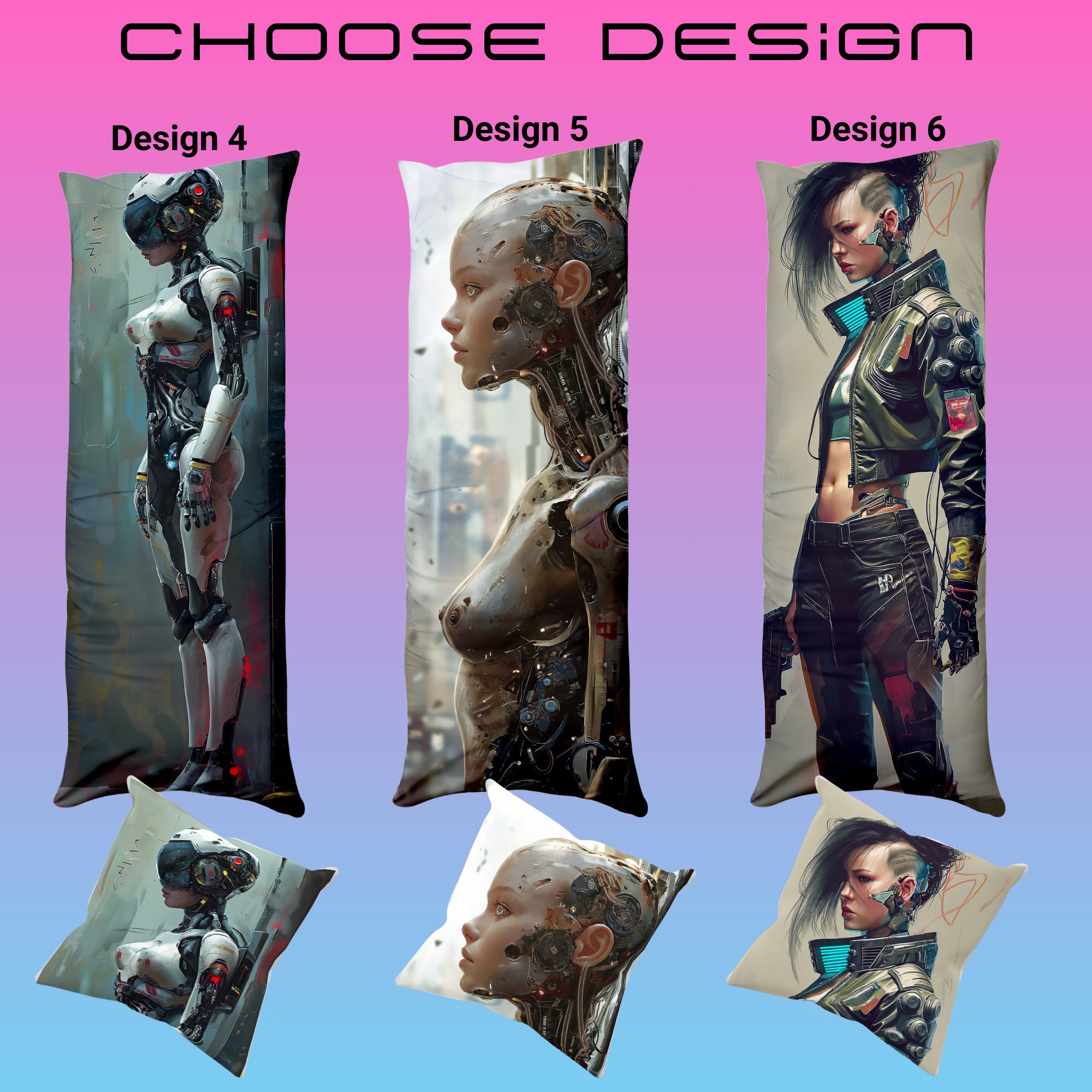 Dakimakura Body Pillowcase Cyberpunk Art, Full Body Pillow Cover ...
