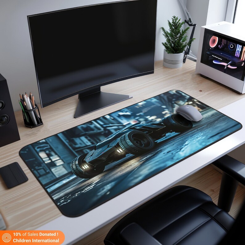 Cyberpunk Desk Mat for Gaming, Keyboard Mouse Mat Desk Pad for Work ...