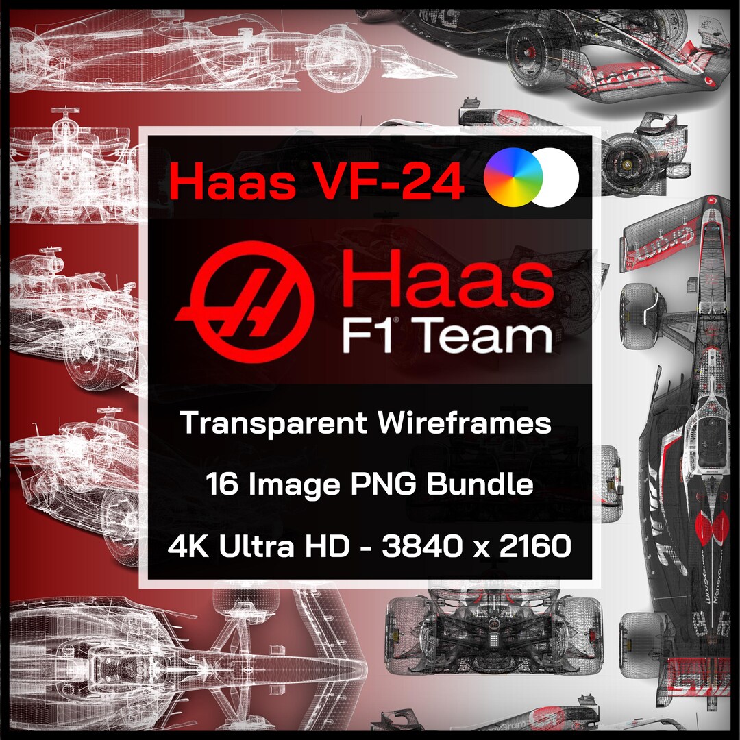 Haas VF-24 Wireframe Bundle 16 Downloads in 1, F1, Formula 1, Kevin ...