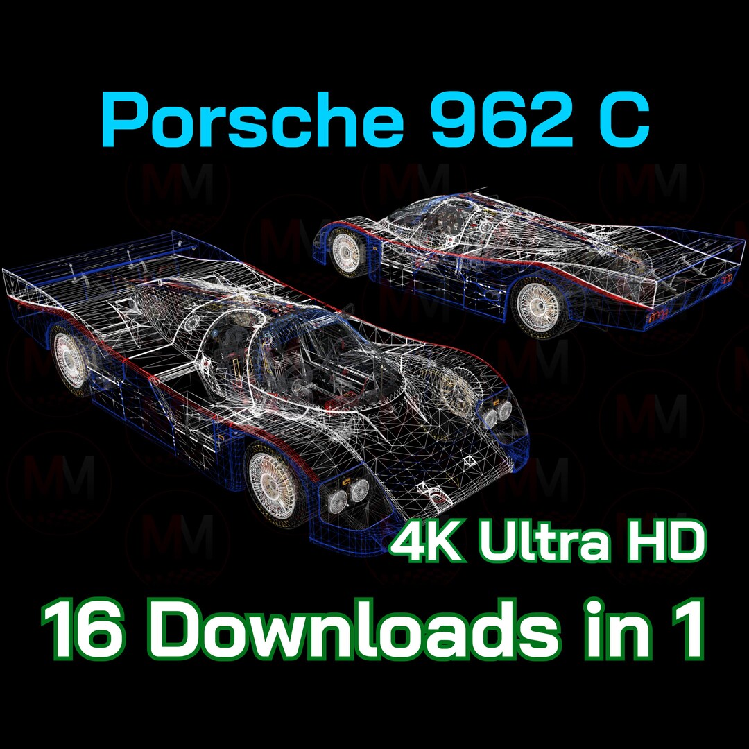 Porsche 962C Long Tail 16 Downloads in 1, Le Mans, Endurance, Ultra HD ...