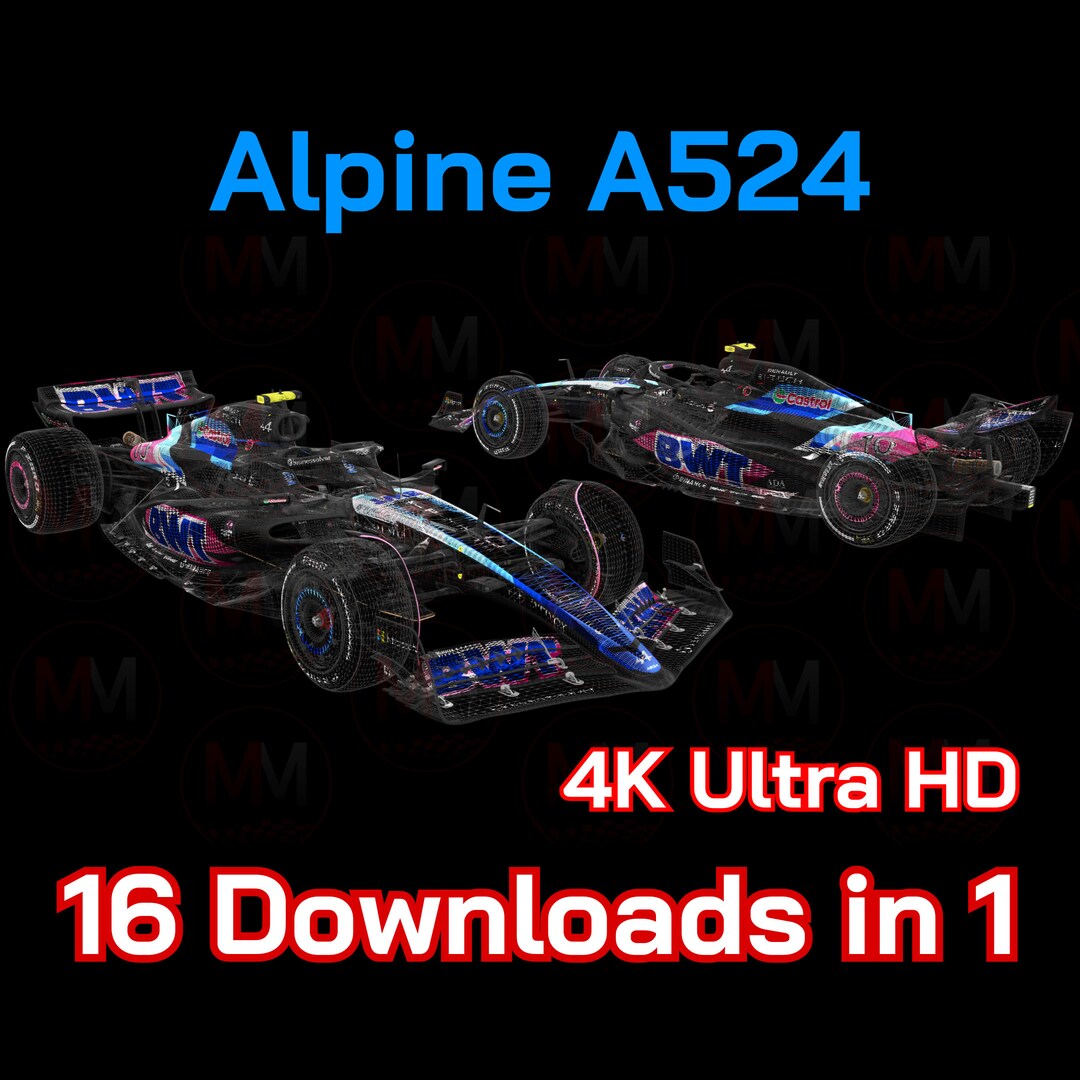 Alpine A524 16 Downloads in 1, F1, Formula 1, Pierre Gasly, Esteban ...