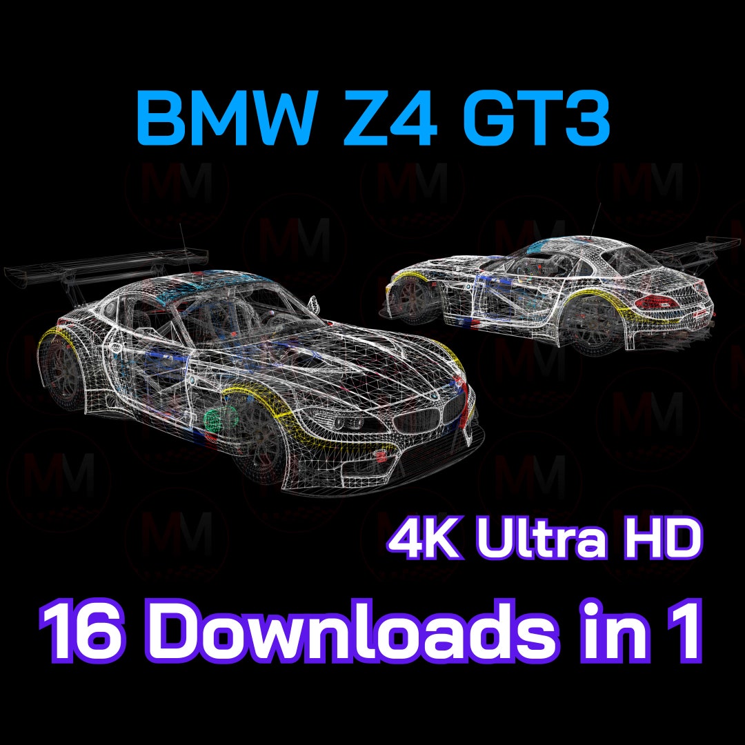 BMW Z4 GT3 16 Downloads in 1, Ultra HD 4K, Wall Art, Racing, Motorsport ...