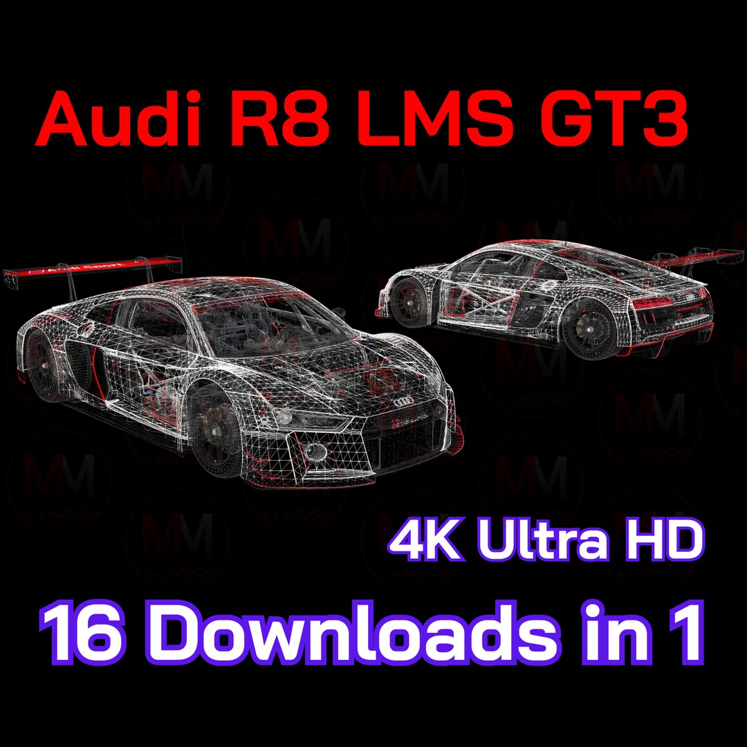 Audi R8 LMS GT3 16 Downloads in 1, Ultra HD 4K, Wall Art, Racing ...