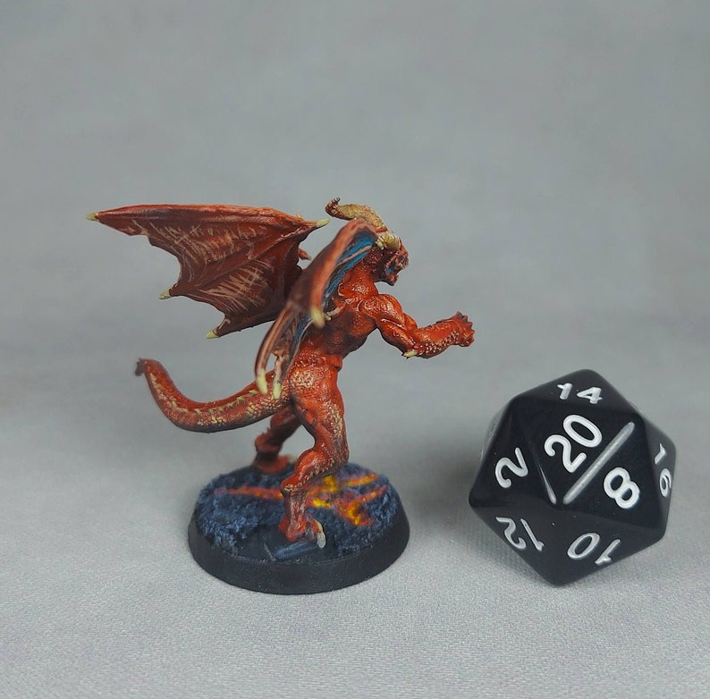 Demonic Imp With Wings Hand Painted Miniature Dungeon and Dragons, RPG ...