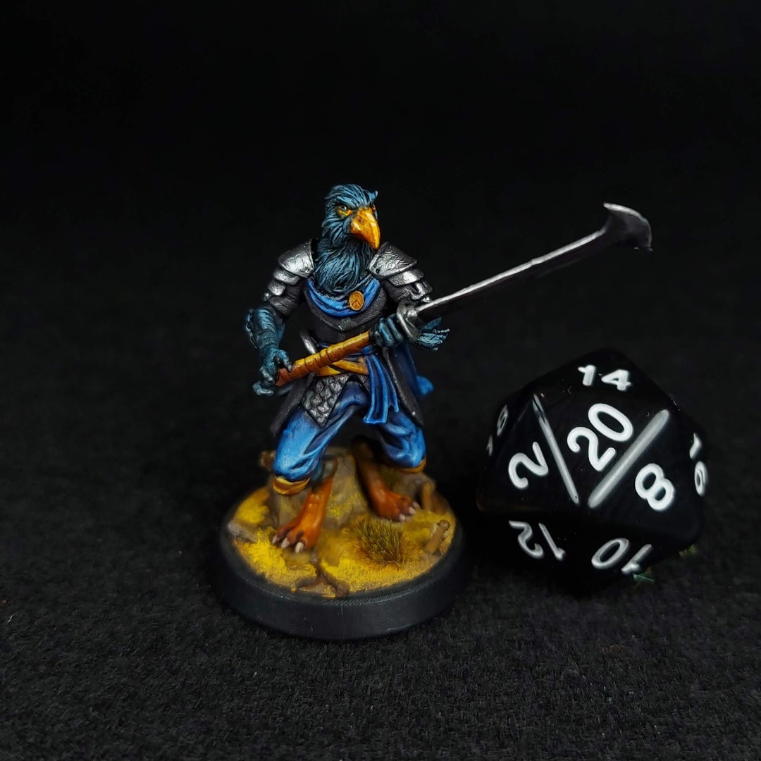 Male Kenku crow Fighter Hand Painted Miniature Dungeon and Dragons, RPG ...