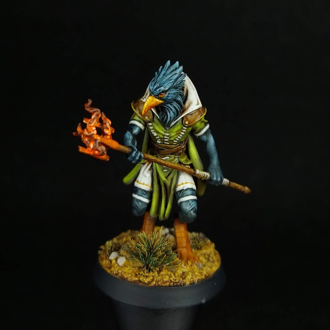 Male Kenku Mage / Wizard Hand Painted Miniature Dungeon and Dragons ...
