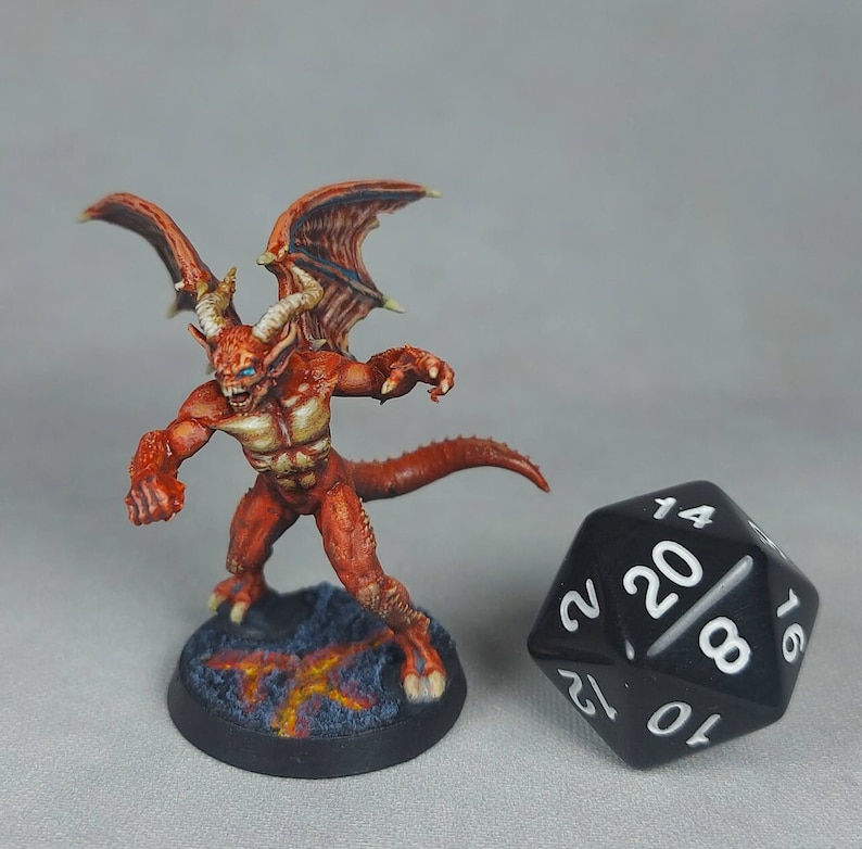 Demonic Imp With Wings Hand Painted Miniature Dungeon and Dragons, RPG ...
