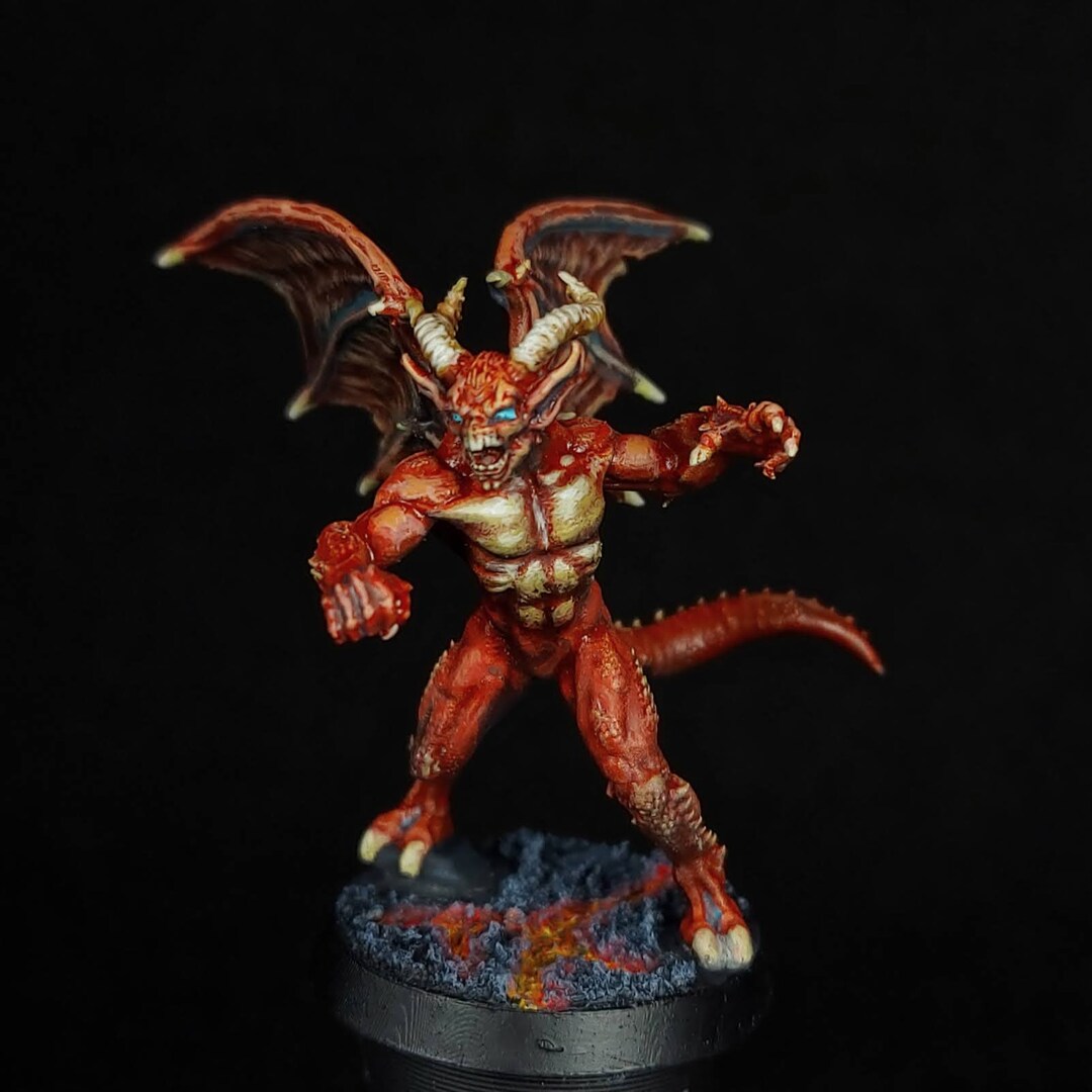 Demonic Imp With Wings Hand Painted Miniature - Dungeon and Dragons ...