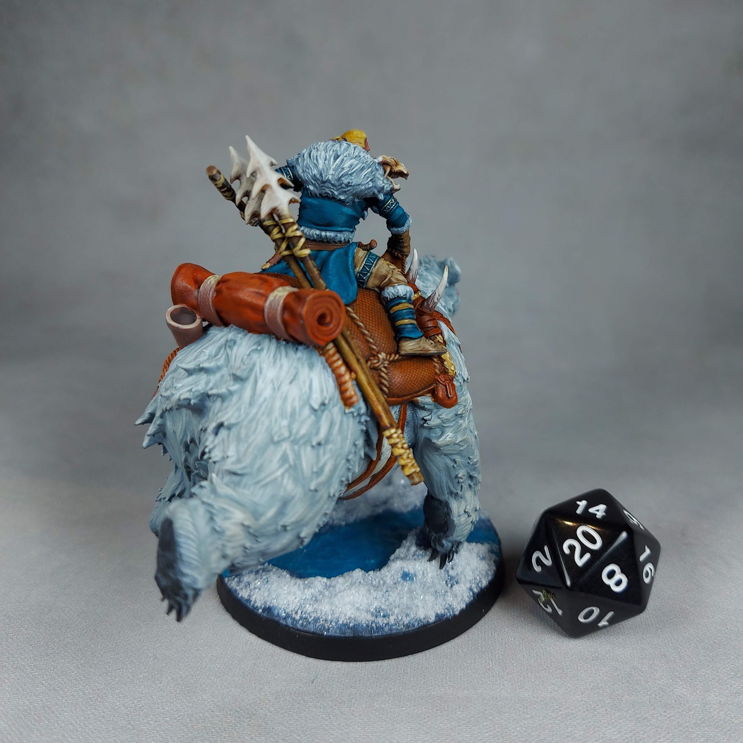 Dire Bear With Rider Large Polar Bear Hand Painted Miniature Dungeon ...