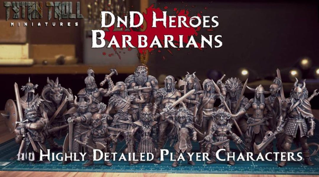 Your Choice of Barbarians in Male / Female From Tytantroll Miniatures ...