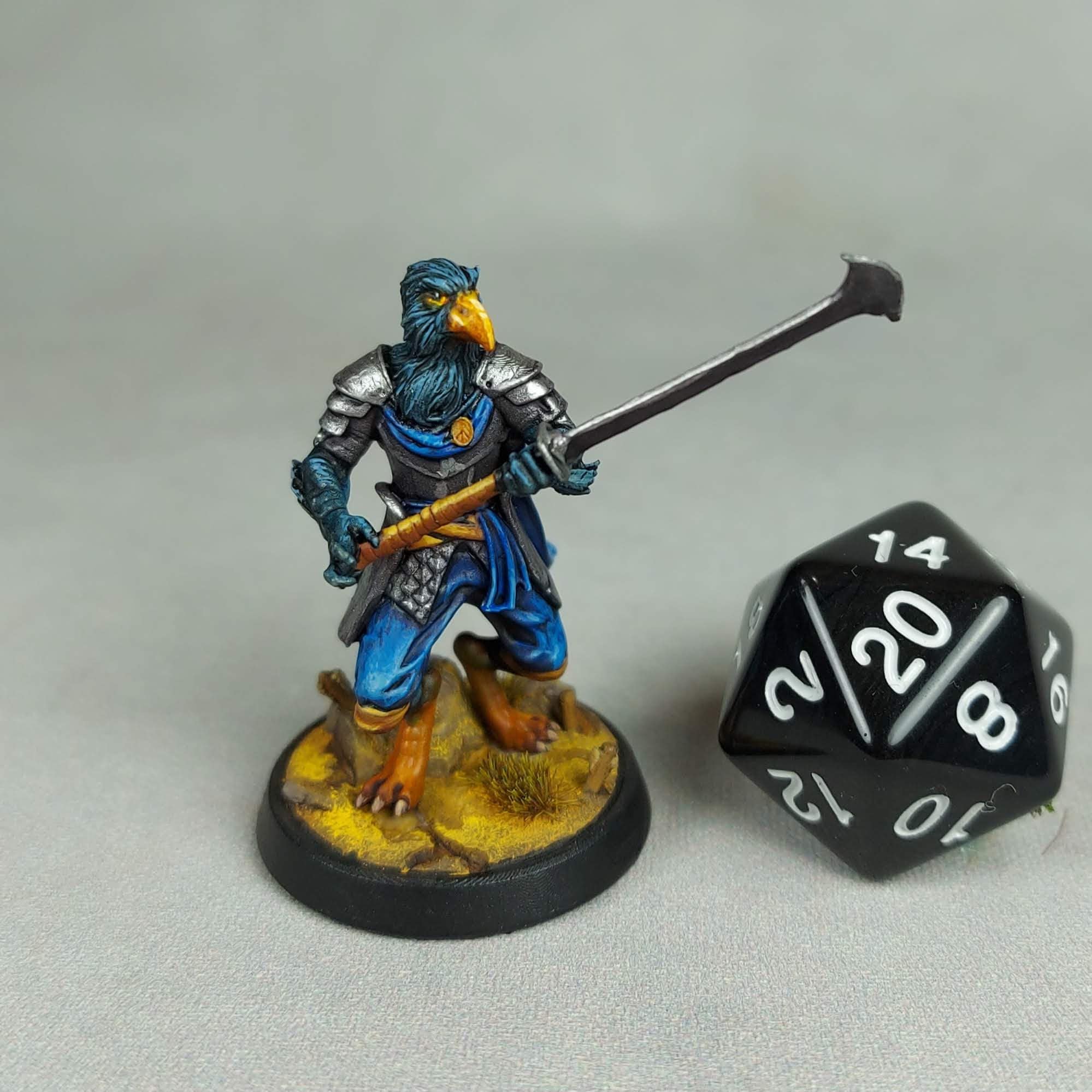 Male Kenku crow Fighter Hand Painted Miniature Dungeon and Dragons, RPG ...