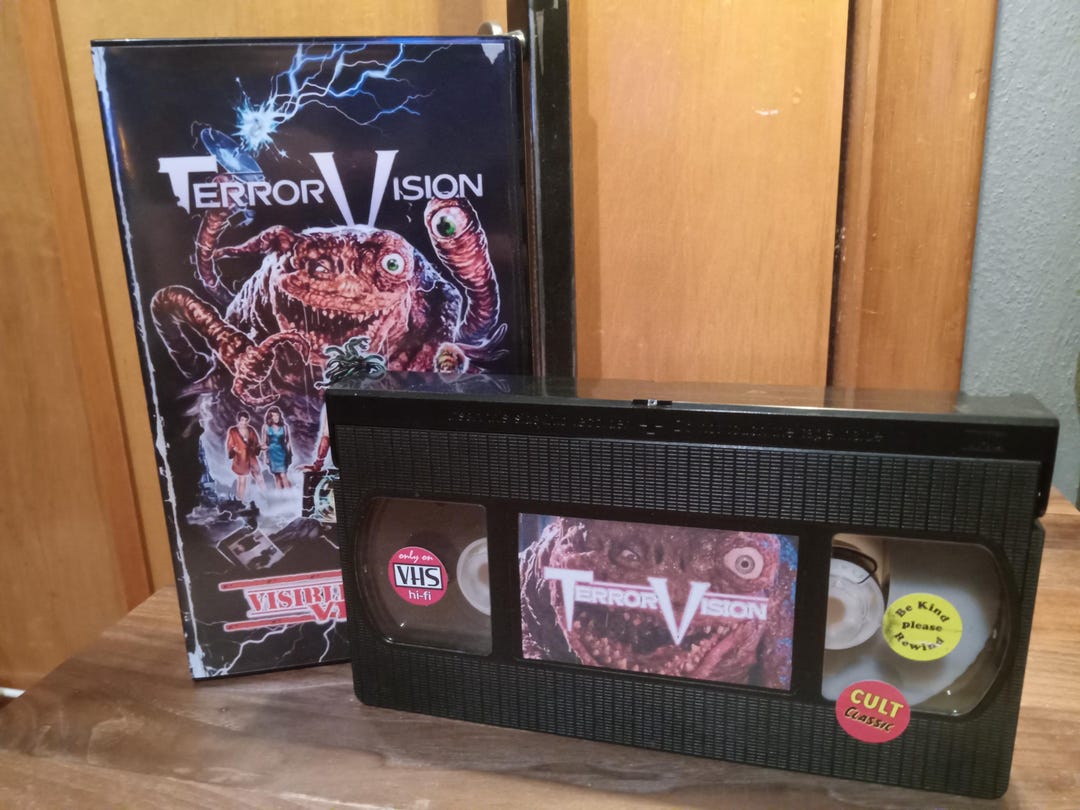 Custom Terror Vision Vhs,functional Art Piece. Stickers on VHS May Very ...