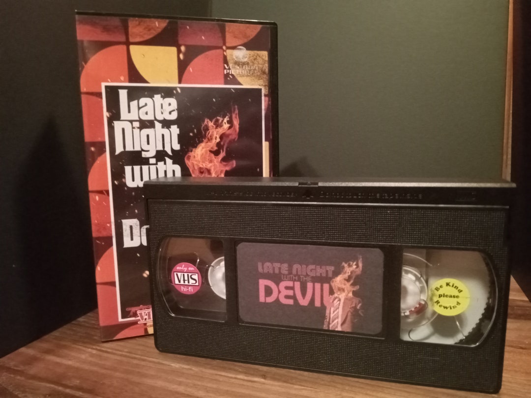 Custom Late Night With the Devil Vhs,functional Art Piece. Stickers on ...