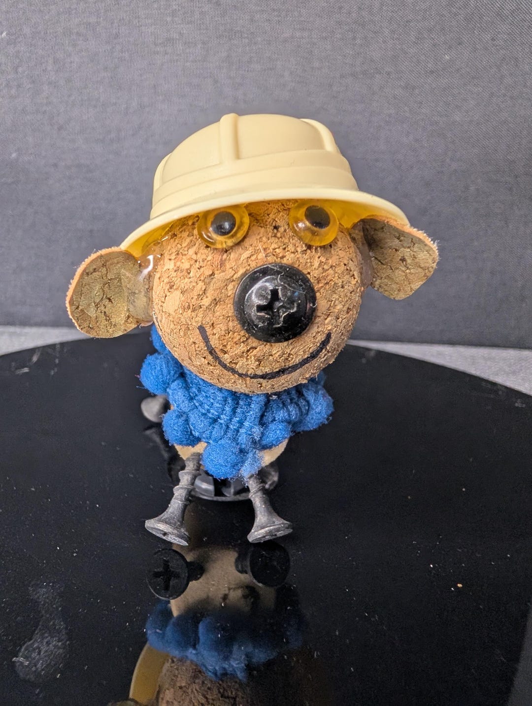 Handmade Cork Monkey With Safari Hat - Etsy