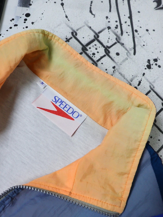 80s-90s Vintage Speedo Track Jacket Mens Size S-M Gra… - Gem
