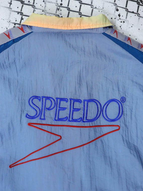 80s-90s Vintage Speedo Track Jacket Mens Size S-M Gra… - Gem