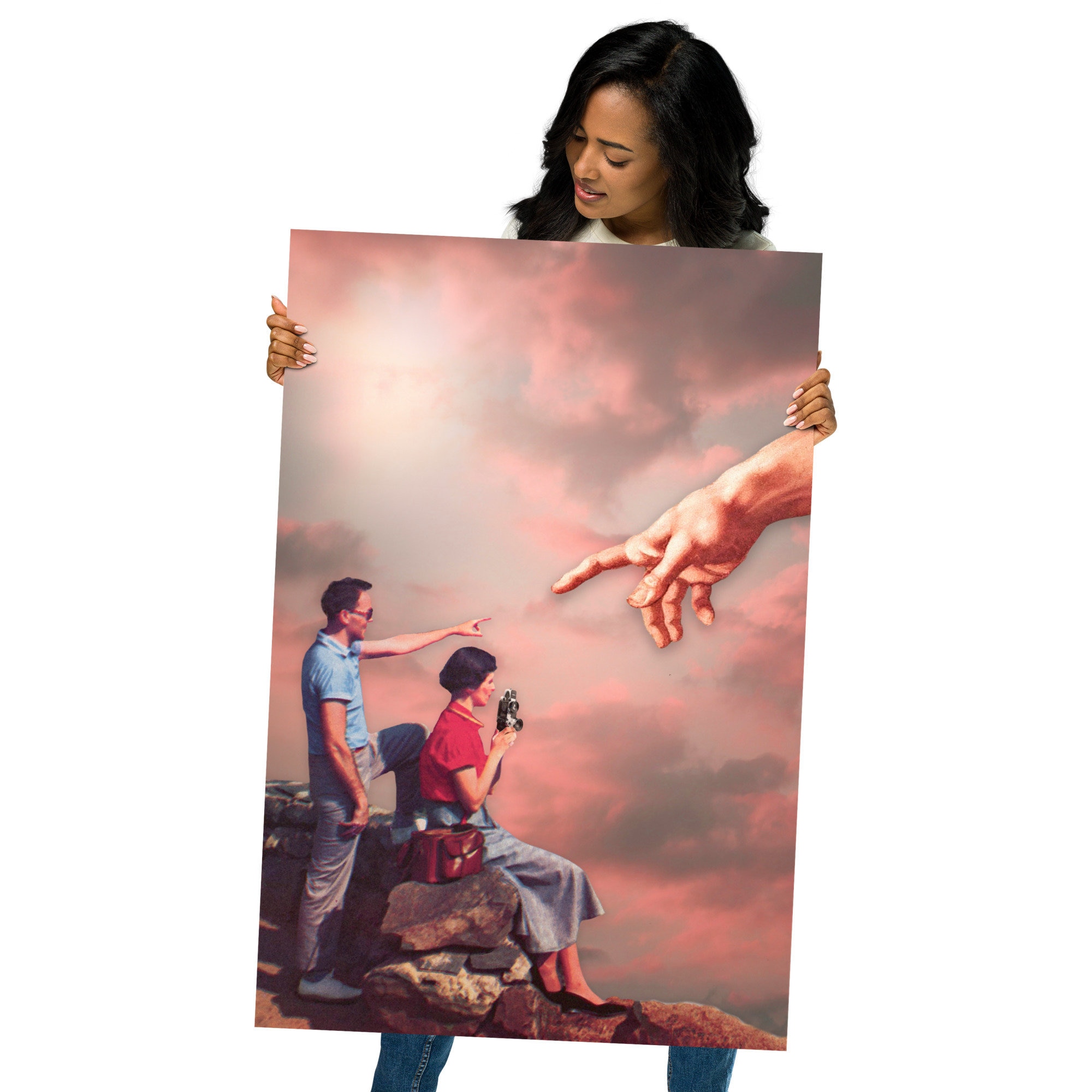 The Creation of Adam Collage Artwork, Art History Lover, Eclectic Wall ...