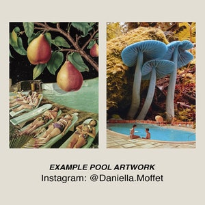 18 Vintage Pool Collage Elements, HQ PNG Clipart, Collage Image Bundle ...